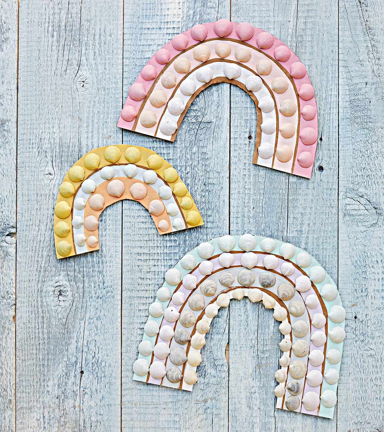Seashell Rainbows | Craft with glue